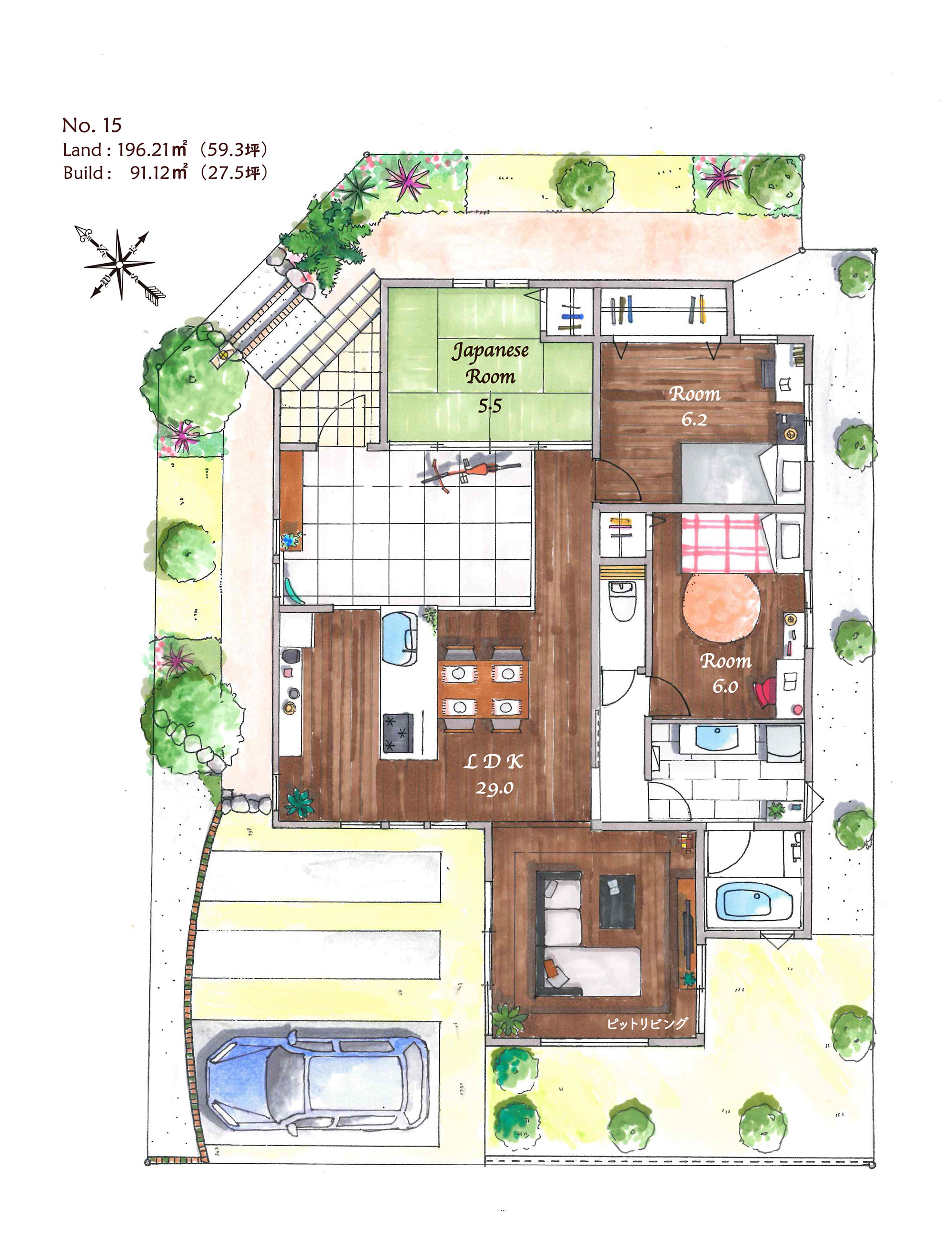 PLAN｜Palm Terrace Villa Ohana パームテラス ヴィラ オハナ